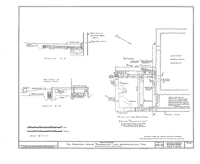 HABS MD,22-HAGTO,2- (sheet 1 of 6) - Jonathan Hager House...