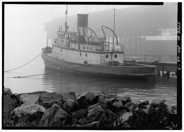 3. PORT ELEVATION (STERN) - Tugboat Edna G, Agate Bay,...