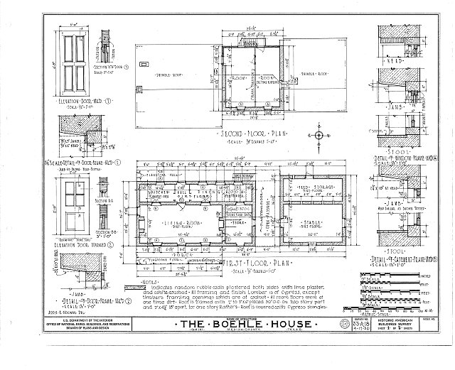 HABS TEX,163-QUI,1- (sheet 1 of 2) - Louis Boehle House,...