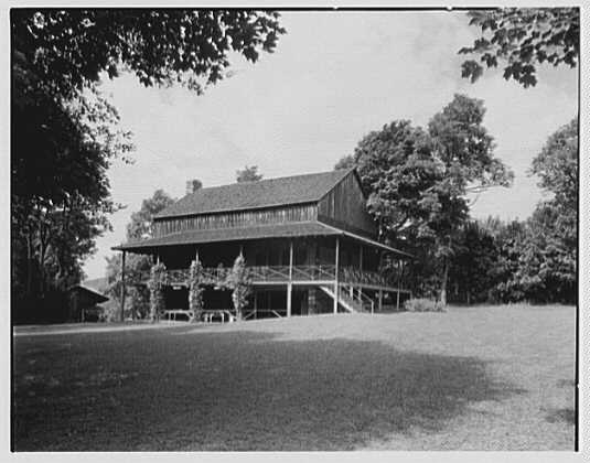 Indian Head Camp, Bushkill, Pennsylvania. View to barn