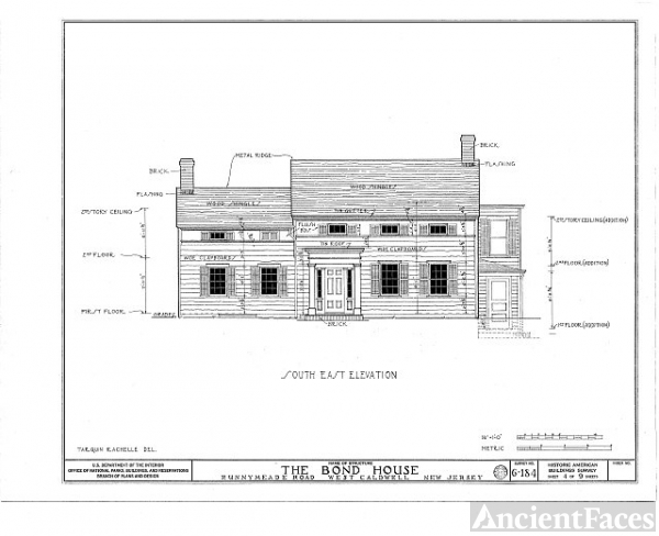 HABS NJ,7-CALDW,4- (sheet 4 of 9) - Bond House,...