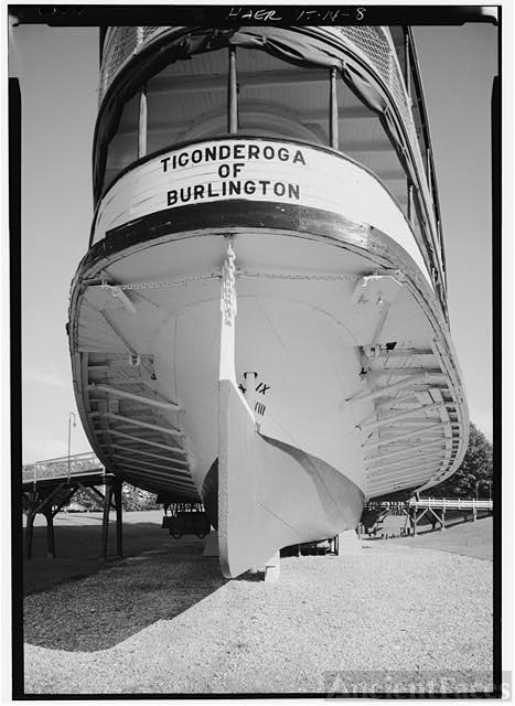 8. Stern-on view of vessel showing rudder, sponson deck...