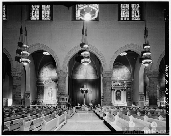 4. VIEW OF SIDE AISLE, NORTH AISLE, FROM CENTER OF NAVE