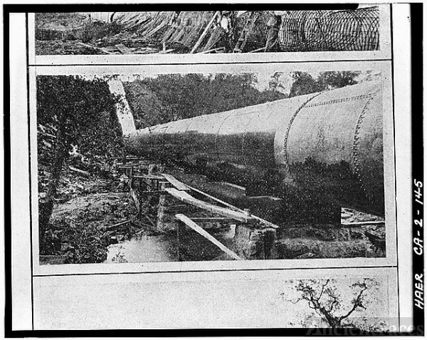 145. Credit JE. Steel section of Coleman Canal inverted...