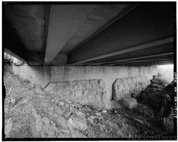 17. DETAIL, EAST ABUTMENT AND UNDERSIDE OF EAST APPROACH...