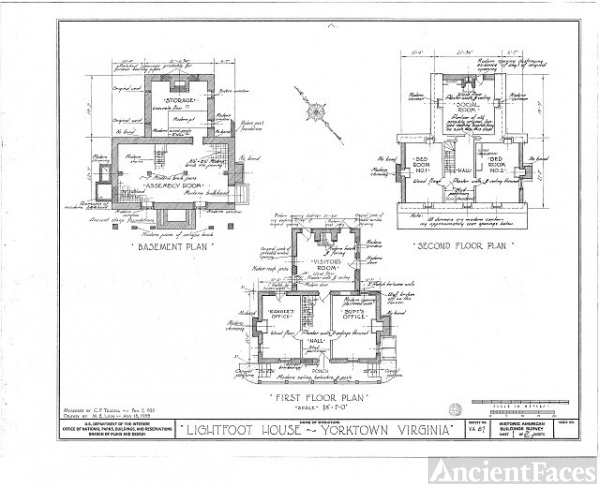 HABS VA,100-YORK,8- (sheet 1 of 3) - Lightfoot House,...