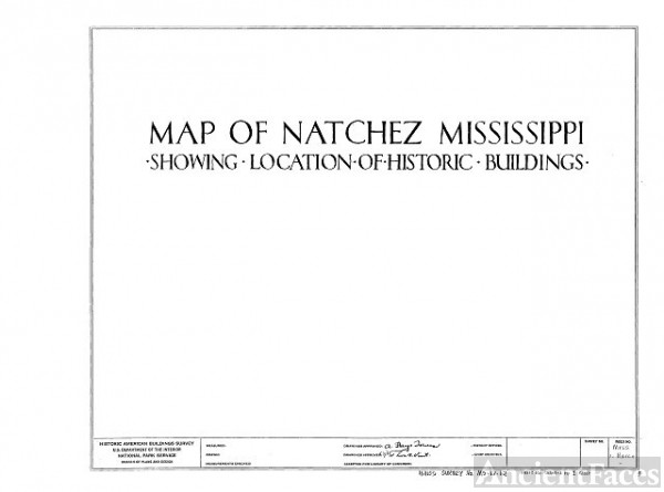 HABS MISS,1-NATCH,_- (sheet 0 of 1) - Natchez City Map,...