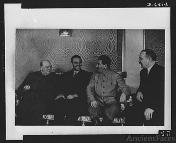 Official pictures of meeting of Stalin, Churchill,...