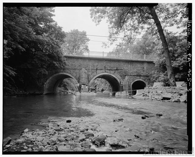 ELEVATION FROM NORTHEAST. - Pennypack Creek Bridge,...