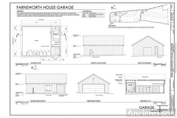 Site Map, Floor Plan, Elevations, and Sections - Edith...