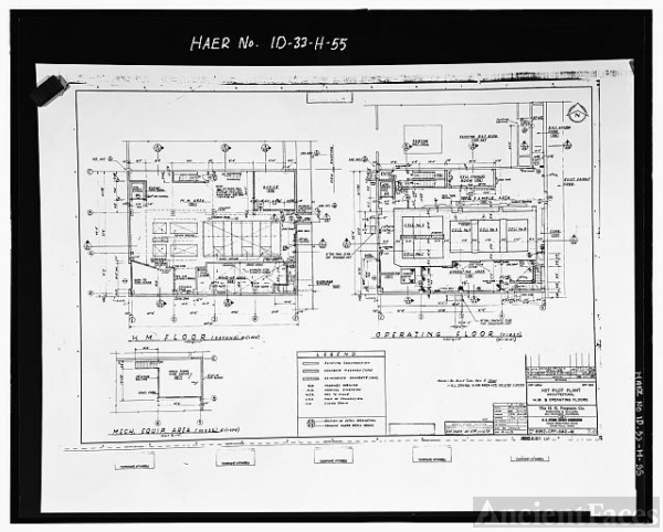 ARCHITECTURAL FLOOR PLAN OF OPERATING AREA HOT PILOT...