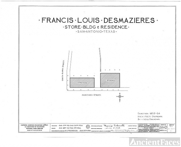 HABS TEX,15-SANT,2- (sheet 0 of 5) - Francis Louis des...