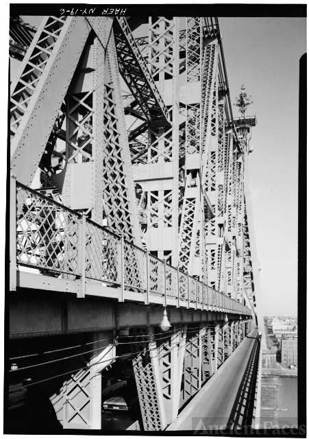 6. DETAIL VIEW OF DOWNSTREAM SIDE OF BRIDGE LOOKING...