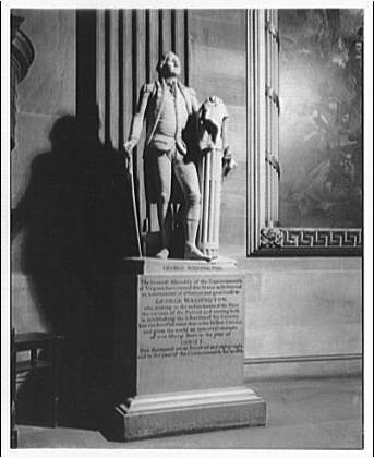 Statues and sculpture. George Washington, full figure, in...