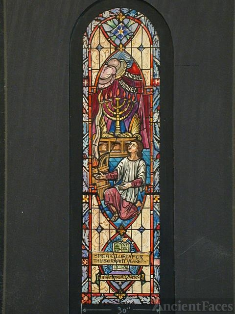 Design Drawing For Stained Glass Memorial Window Showing