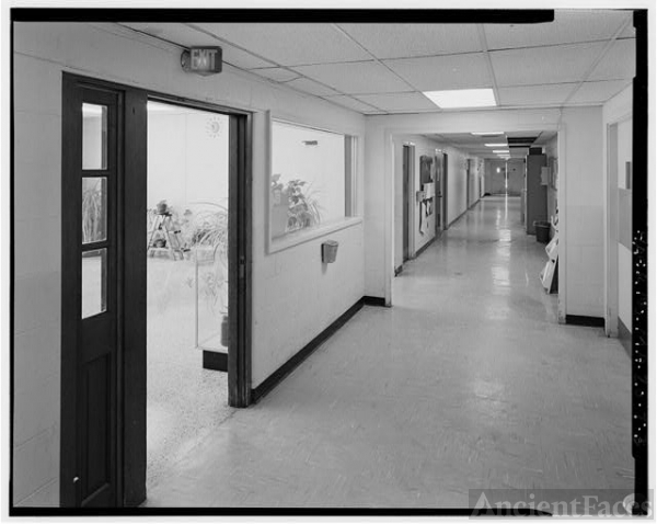 3. Interior, first floor, lobby and hall, typical space,...