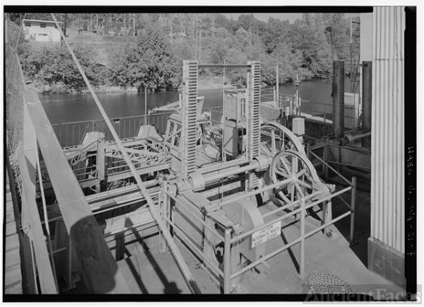 7. DETAIL OF HEADWORKS SHOWING STONEY GATE THAT CONTROLS...