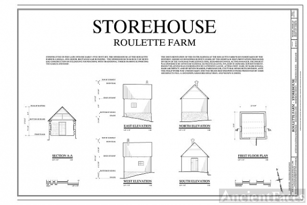 Elevations, first floor plan, section, project...