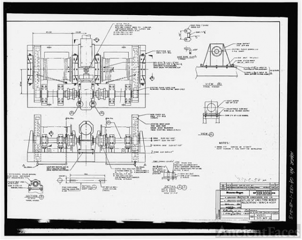 213. Photocopy of drawing (1983 mechanical drawing by... 213. Photocopy of drawing (1983 mechanical drawing by...