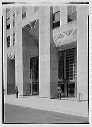 Rockefeller Center. RCA Building, entrance detail from right