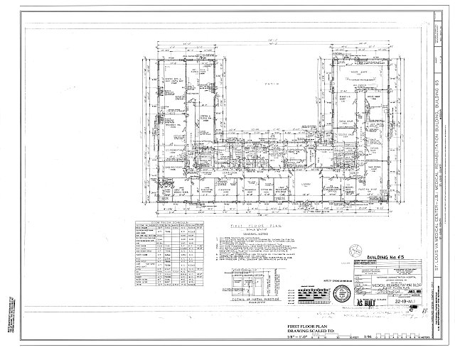 First Floor Plan - U.S. Veterans Hospital, Jefferson...