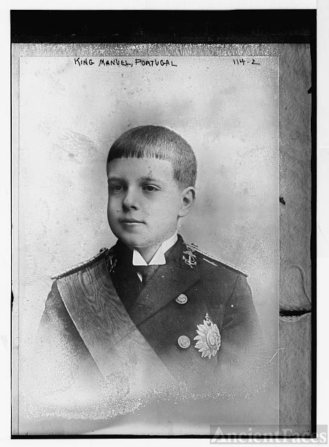 King Manuel of Portugal, portrait bust, in uniform
