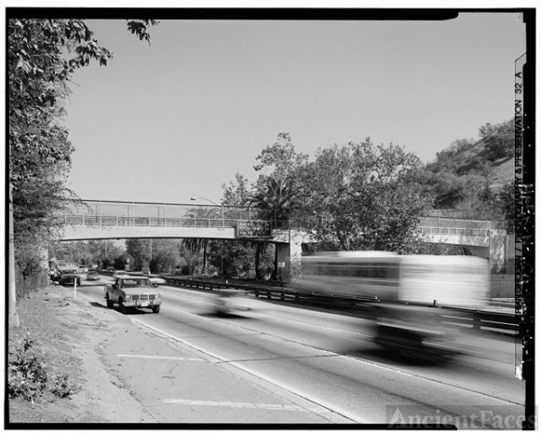 ARROYO SECO PARKWAY AND PEDESTRIAN OVERPASS AT SYCAMORE...