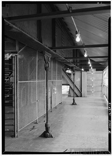 5. Station entrance showing steel structure and supports....