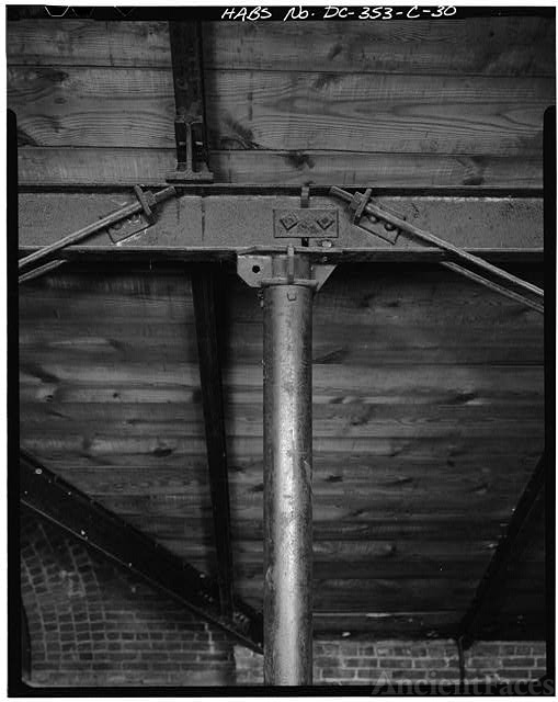 30. INTERIOR, ATTIC, DETAIL OF PURLIN BEAM SPLICE - U.S....