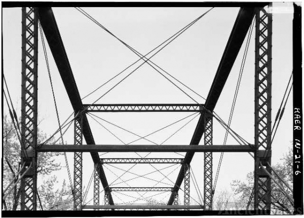 6. VIEW OF OVERHEAD TRUSS AND BRACING - Feederdam Bridge,...