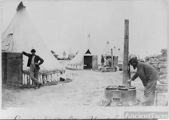 [U.S. Army camp scenes, 1862?: Camp of 153d N.Y. Inf....