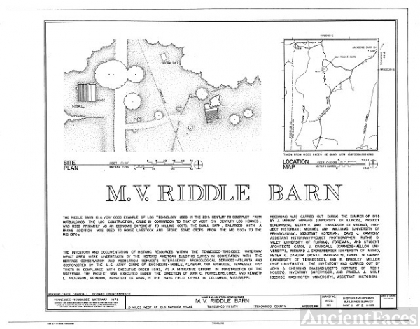 HABS MISS,71-TISH.V,9- (sheet 1 of 2) - M. V. Riddle...