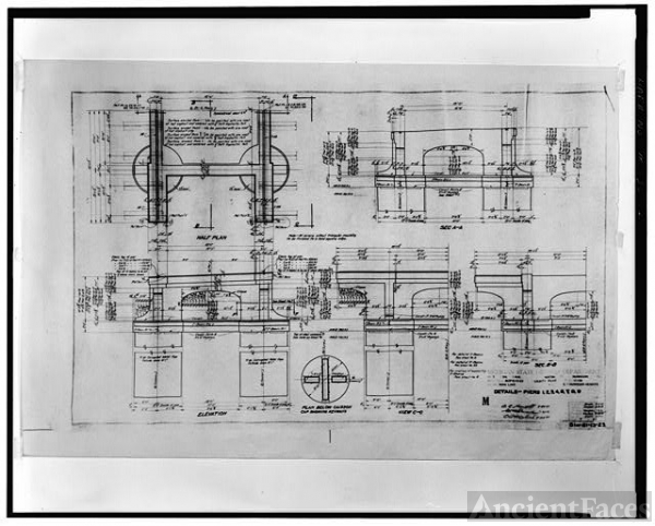 12. Photocopy of Engineering Drawing, Piers 1, 2, 3, 4,...