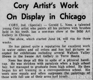 Cory Artist's Work On Display in Chicago