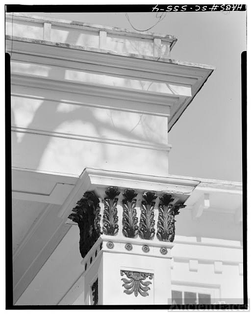 4. FRONT PORTICO ELEMENTS: COLUMN CAPITAL AND ENTABLATURE...
