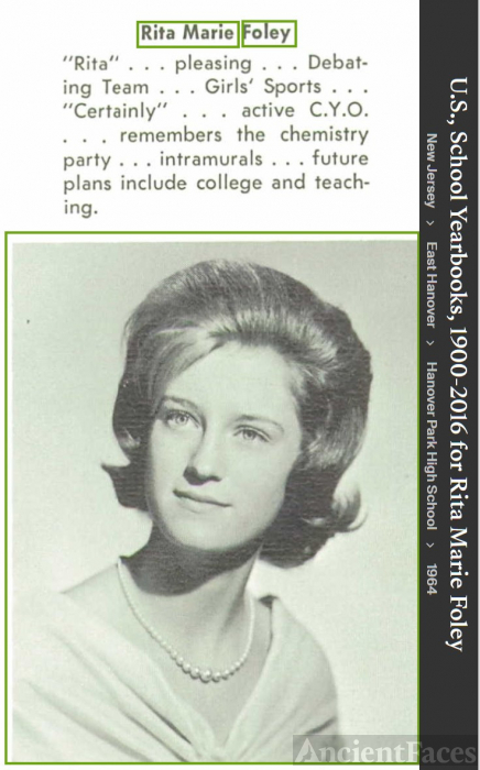 Rita Marie (Foley) (born 1946) - Biography and Family Tree | 2 Memories ...