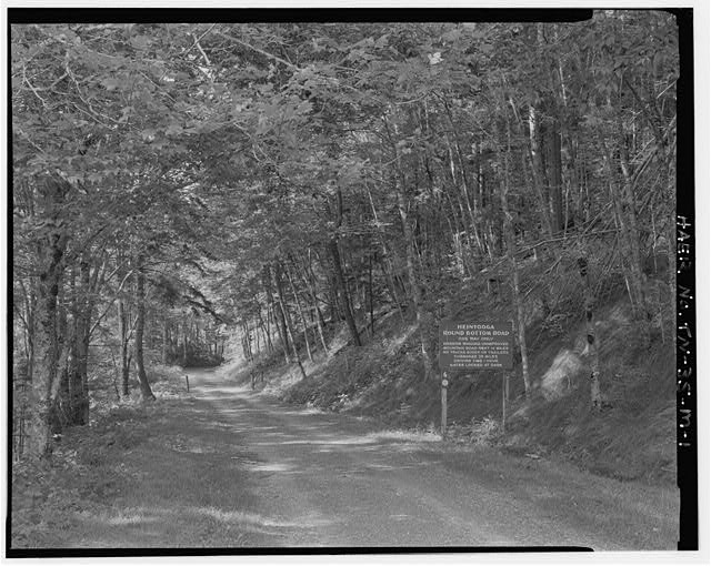 1. Entrance to Heintooga Round Bottom Road and sign...