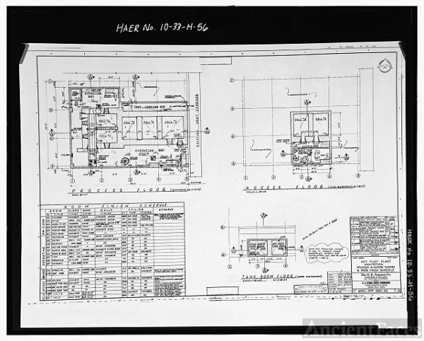 ARCHITECTURAL FLOOR PLAN OF PROCESS AND ACCESS AREAS HOT...