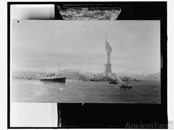 WHITE HOUSE. PAINTING OF STATUE OF LIBERTY