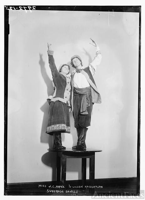 Miss J.C. Payne and Lillian Robertson Suffrage Dances