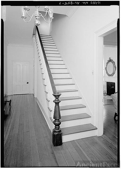 7. INTERIOR, FIRST FLOOR, STAIR HALL, SHOWING STAIR