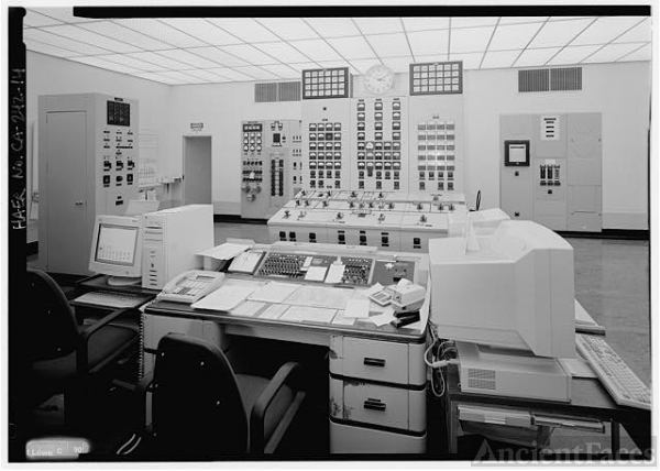 14. GENE PUMPING STATION CONTROL ROOM AS SEEN FROM MAIN...