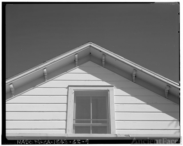 Detail of gable eaves. - Mare Island Naval Shipyard,...