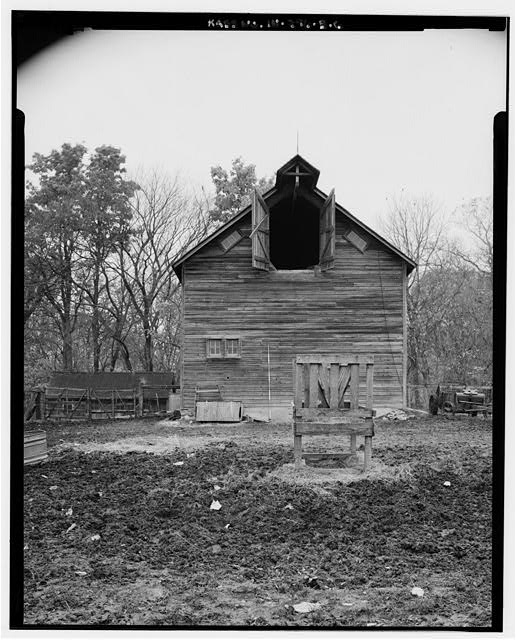 6. East elevation, with scale - Chellberg Farm, Barn, 900...