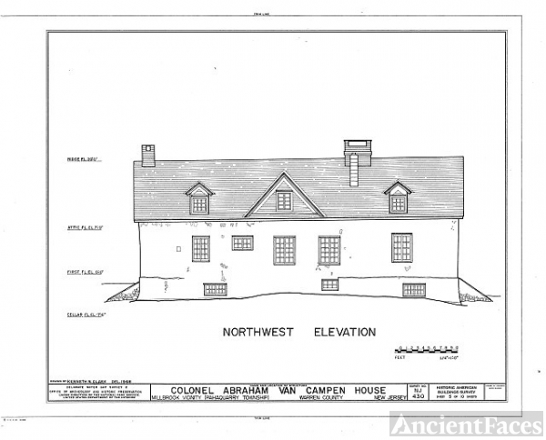 HABS NJ,21-CAL,1- (sheet 5 of 10) - Colonel Abraham Van...