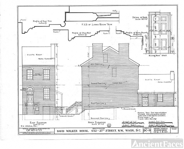 HABS DC,WASH,42- (sheet 2 of 4) - David Walker House, 932...