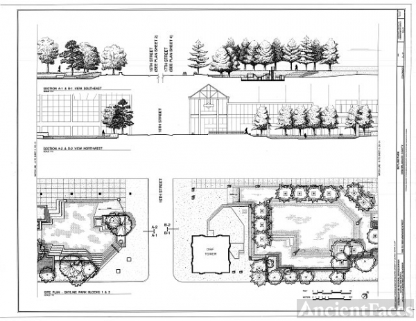 Site Plan Blocks 1 & 2, sections - Skyline Park,...