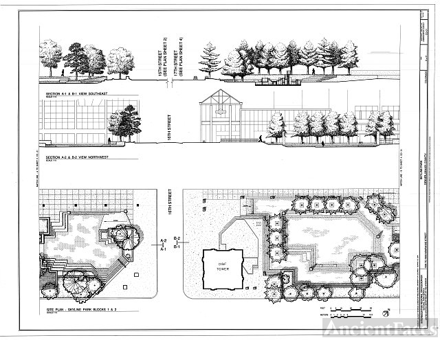Site Plan Blocks 1 & 2, sections - Skyline Park,...