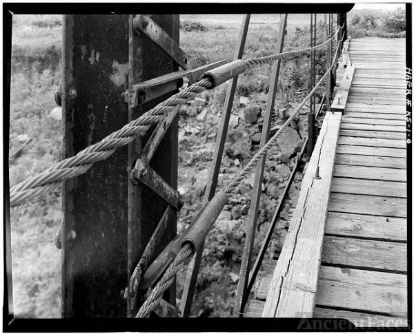 6. DETAIL OF CABLE BRIDGE RAILING - Half-Mound Bridge,...