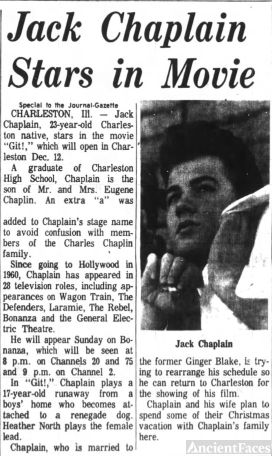 Jack Chaplain Stars in Movie